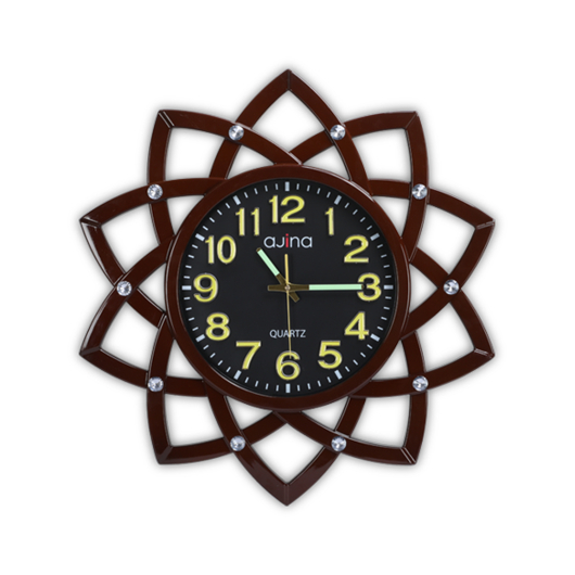 Ajina Plastic Sunflower Wall Clock - Brown