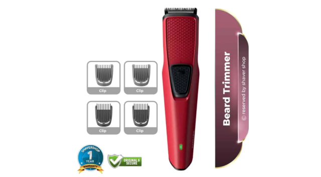 PHILIPS BT1235/15 Trimmer For Men (Maroon)