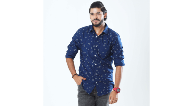 Mens slim fit long shirt