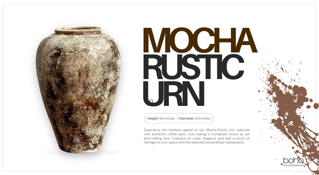 Mocha Rustic Urn