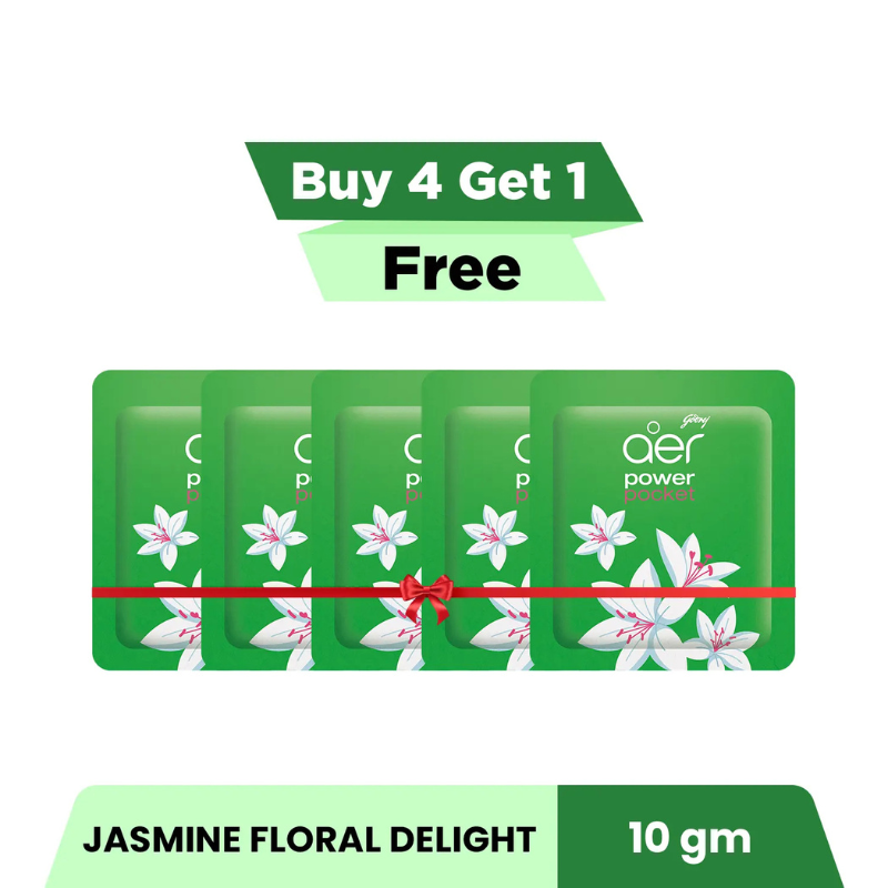 (Buy 4 Get 1 Free) Aer Power Pocket Bathroom Fragrance Jasmin Floral ...